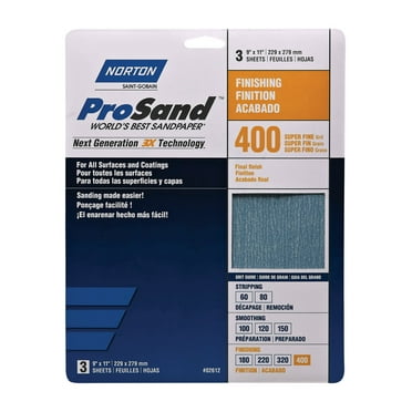 3M Wetordry Sandpaper, 03018, 400 Grit, 3 2/3 inch x 9 inch, 5/Pack ...