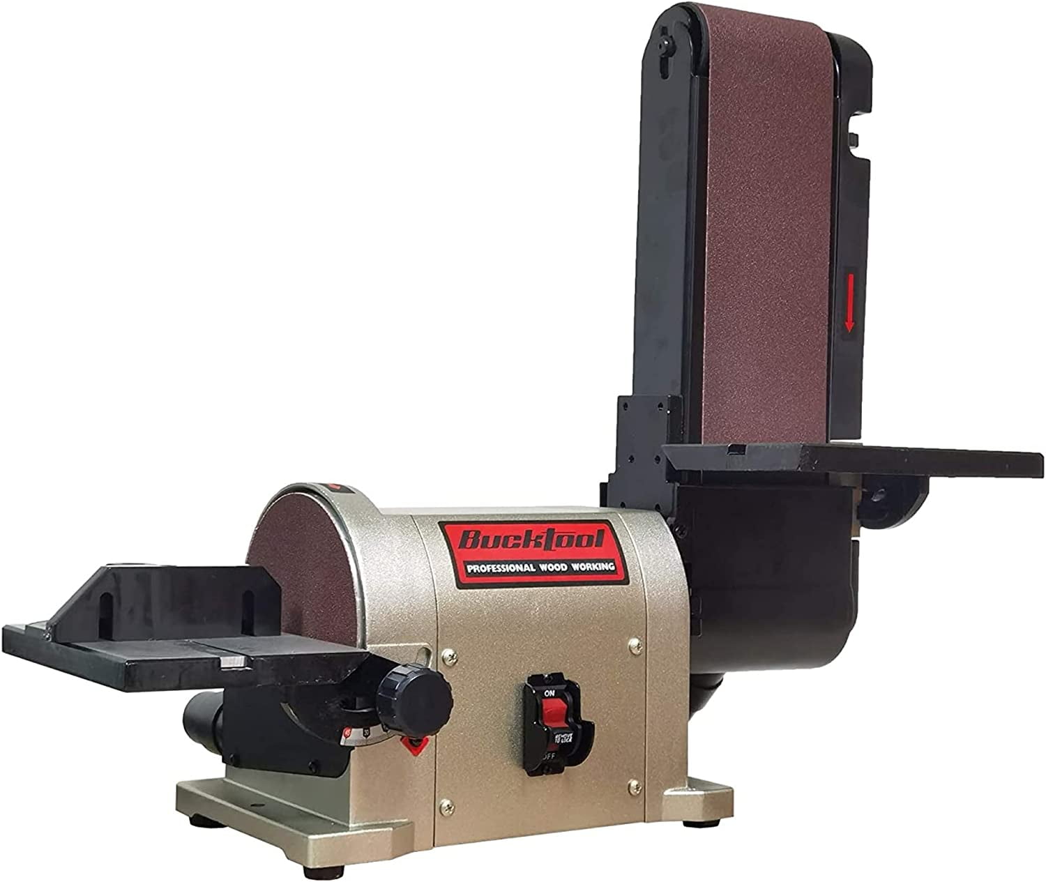 BUCKTOOL 5.0A Belt Disc Sander 4 in x 36 in Belt and 6 in Disc Sander ...