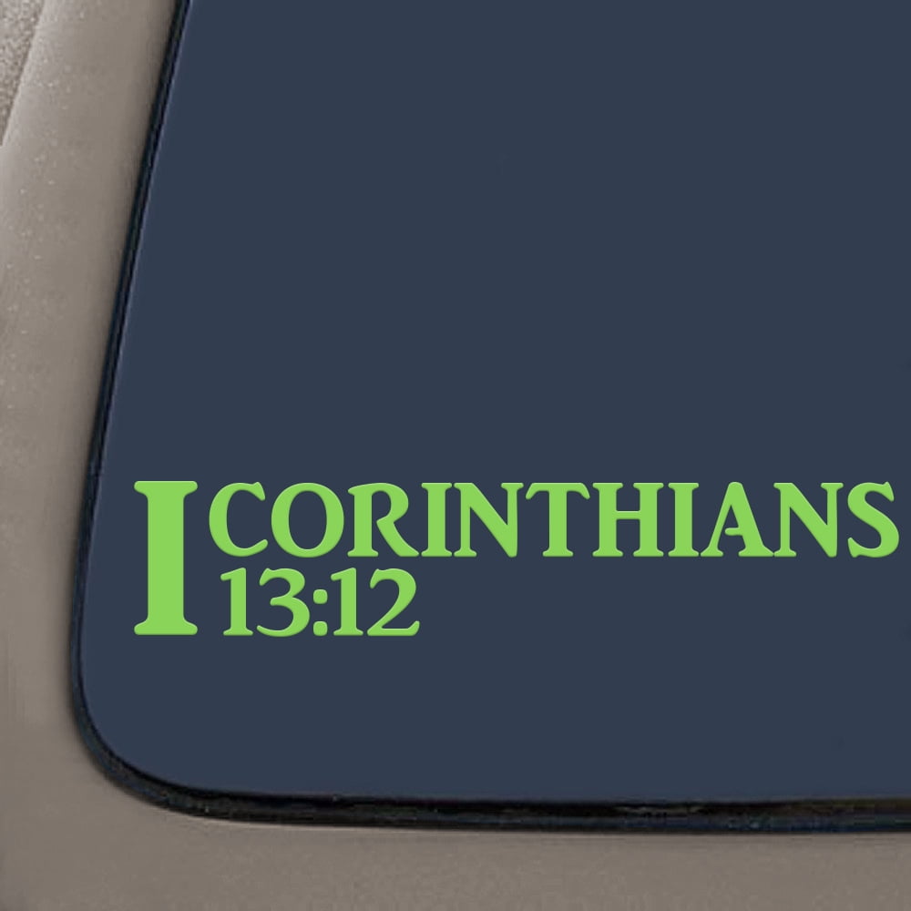 1 Corinthians 13:12 Bible Verse Decal Sticker | 7.5-Inches By 1.5 ...