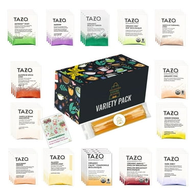 Tazo Tea Bags Sampler Assortment Box - 80 COUNT - Perfect Variety Pack ...