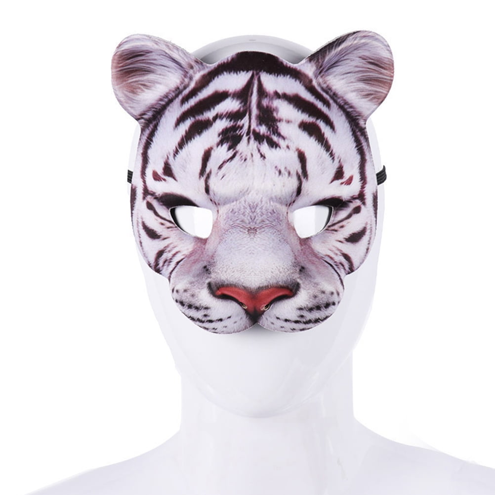 Máscara De Cosplay De Tigre De Halloween Máscara De Media Cara De EVA ...