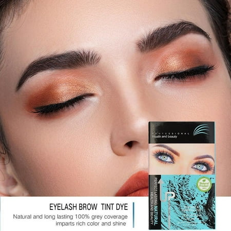 Black Eyebrow Color Set With Brush Half Permanent Eyebrow Coloring ...