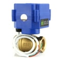 U.S. Solid Motorized Ball Valve, 1/2 inch Brass 9-24V AC/DC 2-Wire Auto ...