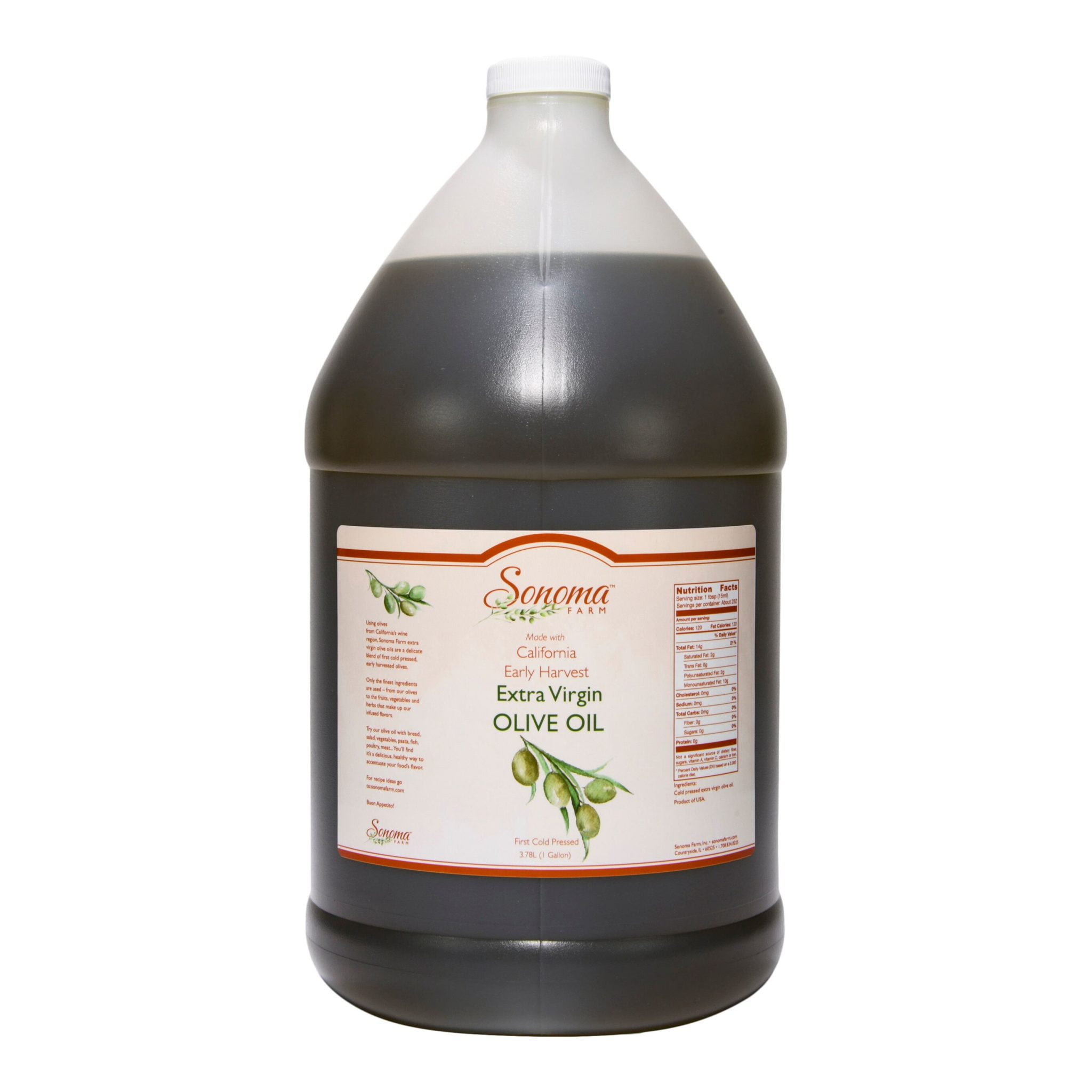 Sonoma Farm | Extra Virgin Olive Oil | Bulk - 1 Gallon / 128 oz | 2020 ...