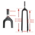 TOSEEK Mountain Bike Fork 26/27.5/29" Carbon Rigid Fork Disc Brake MTB ...