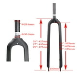 TOSEEK Mountain Bike Fork 26/27.5/29" Carbon Rigid Fork Disc Brake MTB ...