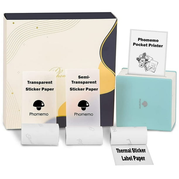 M02 Pocket Printer Gift Box Set, Mini Bluetooth Mobile Sticker Printer ...