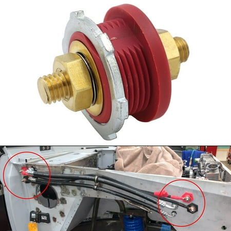 Rv Truck Boat Battery Terminal Bulkhead Feed-Thru Panel Connector Post ...