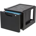 Iris Letter Size Stacking File Drawer With Lock Black