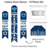Big Dot of Happiness Hanukkah Menorah - Hanging Vertical Paper Door ...