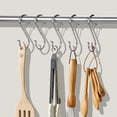 Stainless Steel S-Hook with Safety Buckle, Anti-Fall Clip-On Hooks for ...