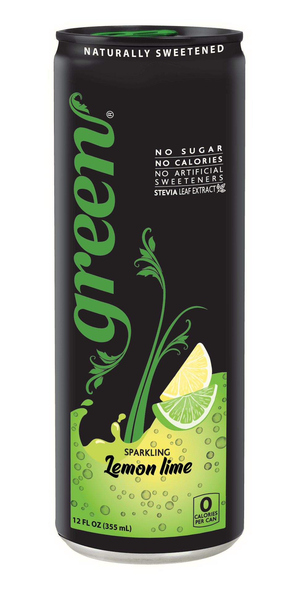 Green Lemon Lime - No Sugar, No Calories, Naturally Sweetened with 100% Stevia Leaf Extract ...