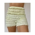 SUNSIOM Women's Pajama Shorts Lace Frills Elastic Waist Comfy Sleep ...