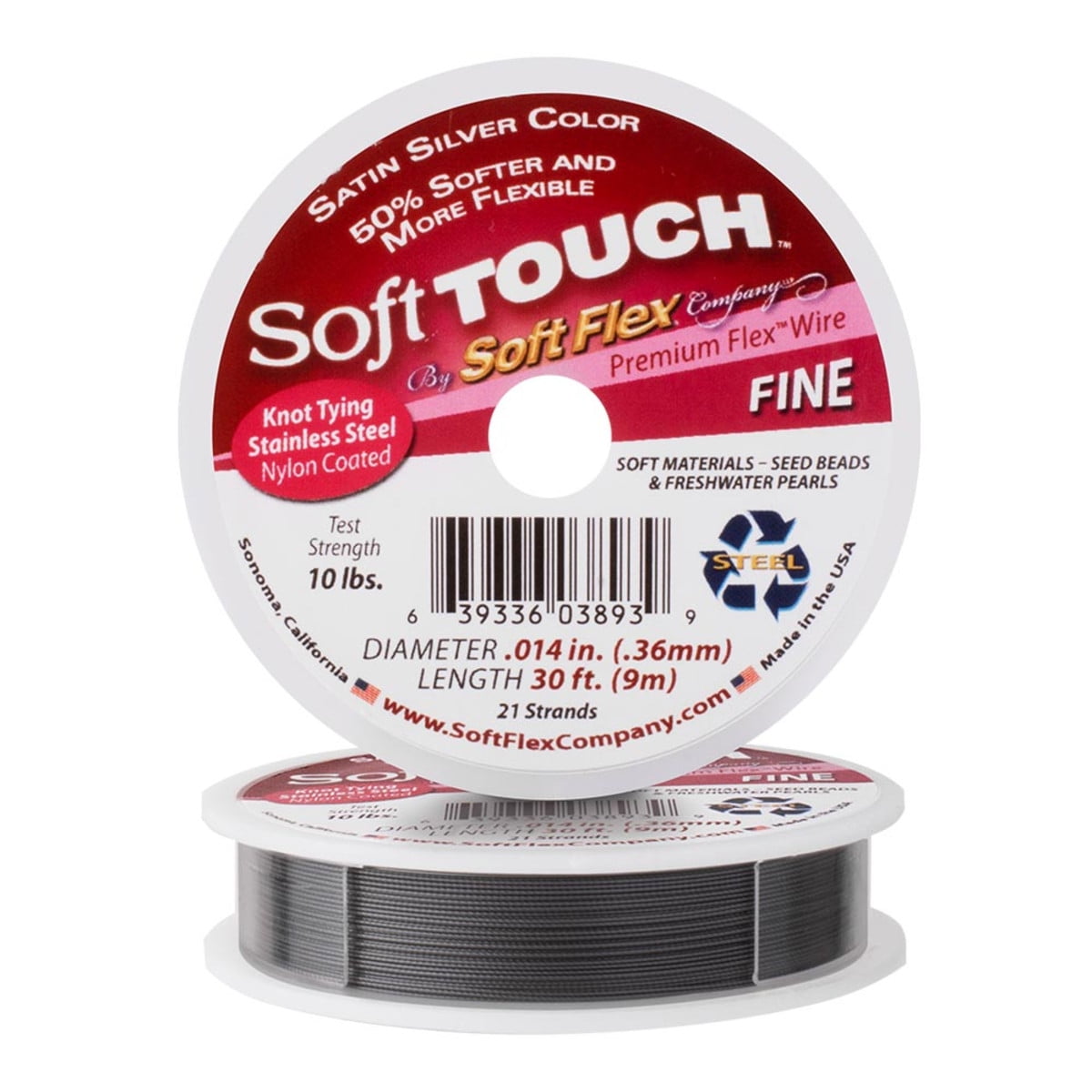 SoftTouch Beading Wire® .014 - 21 strand - 30ft. Stainless Steel ...