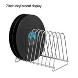 T-HOTLYST Elegant Vinyls Record Stand with Ten Compartments for 7" and ...