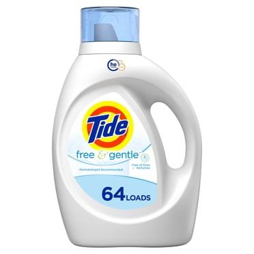 Tide Simply Free & Sensitive Liquid Laundry Detergent, 100 Oz., 64 ...