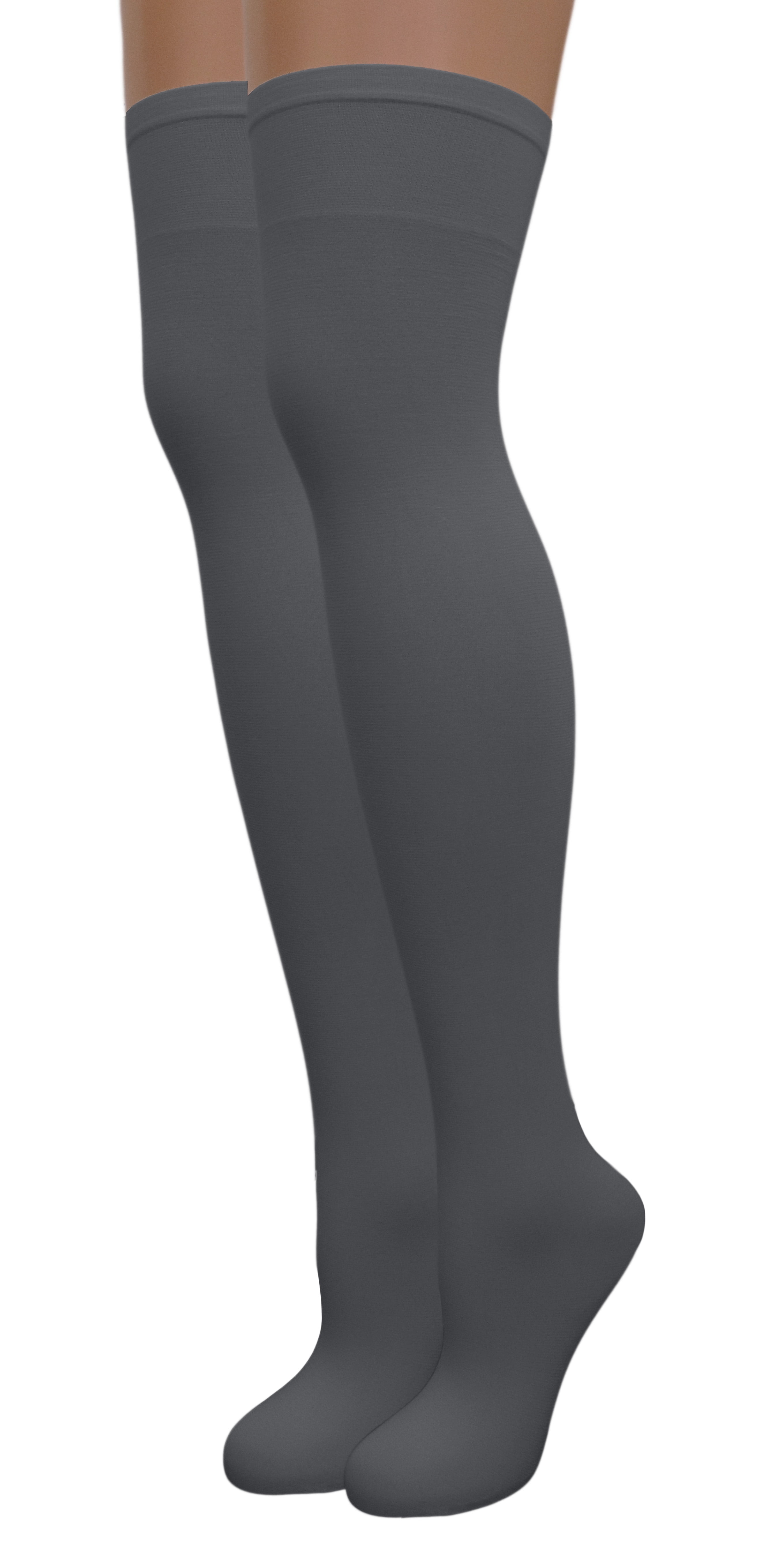 EMEM Apparel Women's Ladies Opaque Stretchy Nylon Over-The-Knee Thigh ...