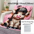 Cow Flannel Blanket, Soft Warm Throw for School Dorm Office Nap, All ...