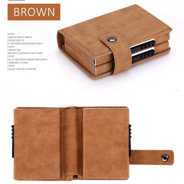 Rfid Blocking Double Credit Card Holder 10 Cards Case Big Men Carbon ...