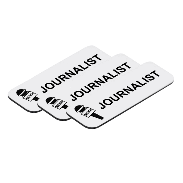 Journalist 1 x 3" Name Tag/Badge, White, (3 Pack) - Walmart.com