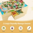 INFANS 84-Piece Kids Train Table Playset with Storage, Reversible Top ...
