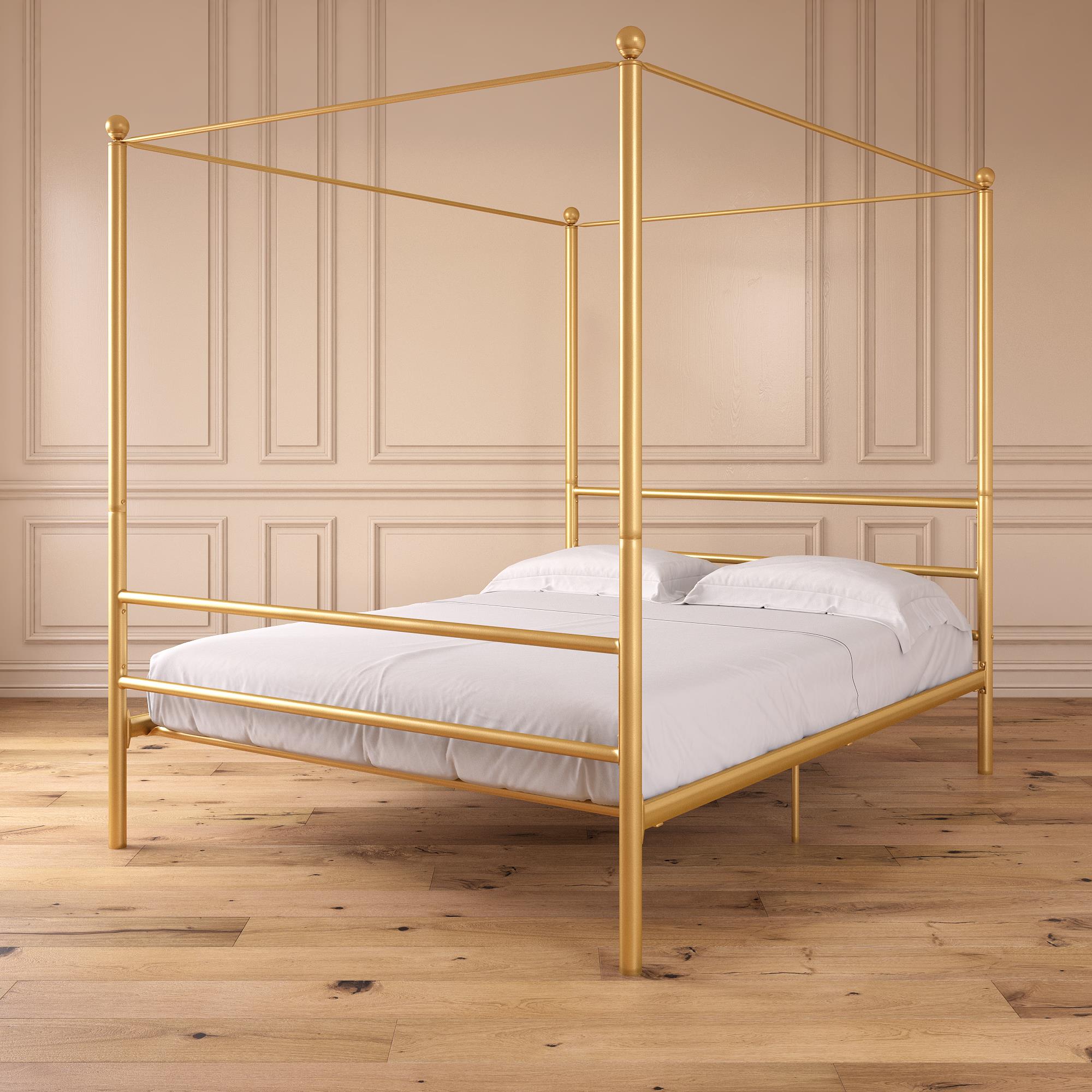 Mainstays Metal Canopy Bed Gold Walmart Mainstays Metal Canopy Bed Gold Walmart