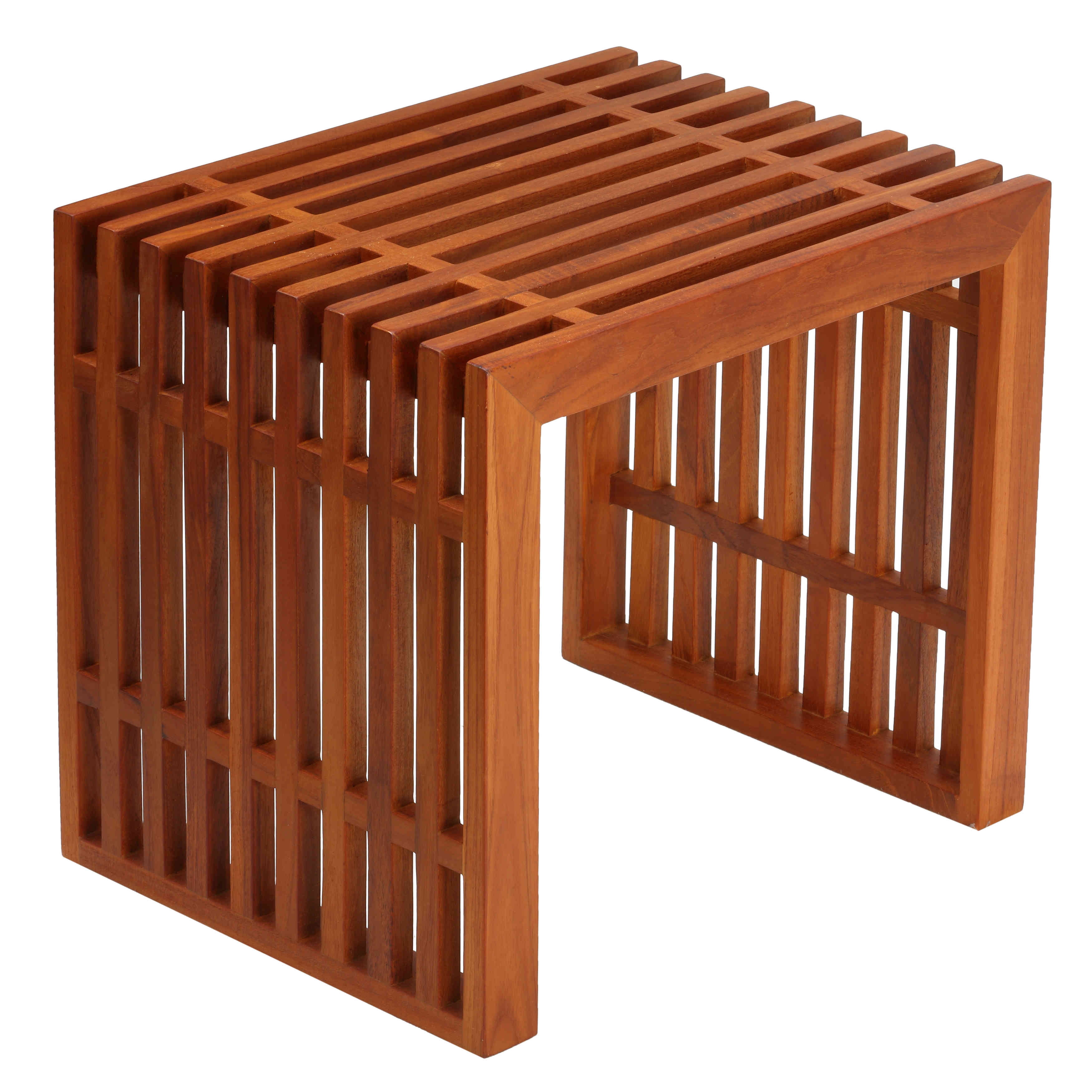 Bare Decor Slotted Arch Accent Table in Solid Teak Wood - Walmart.com