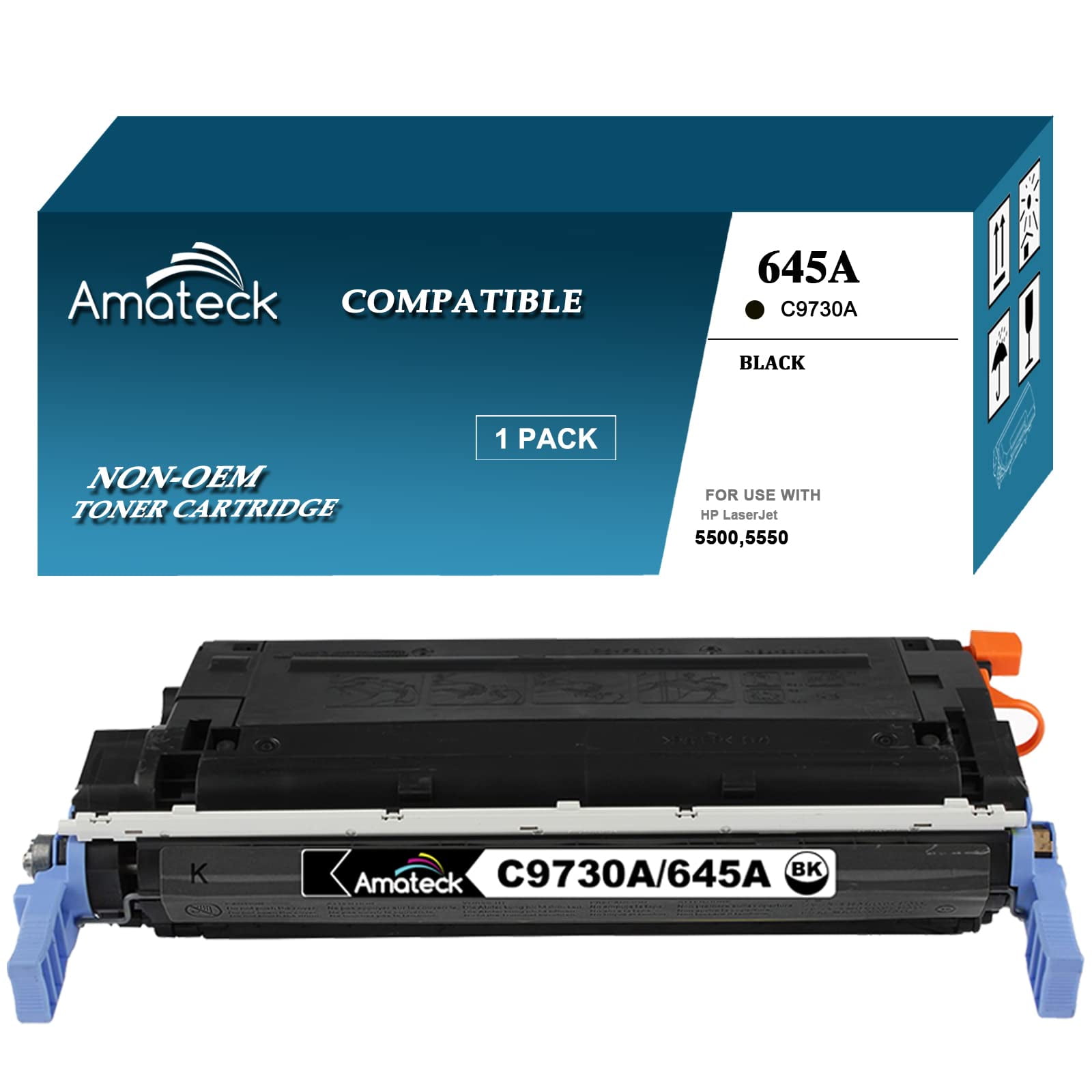 Amateck Compatible Toner Cartridge Replacement for HP C9730A 645A Black ...