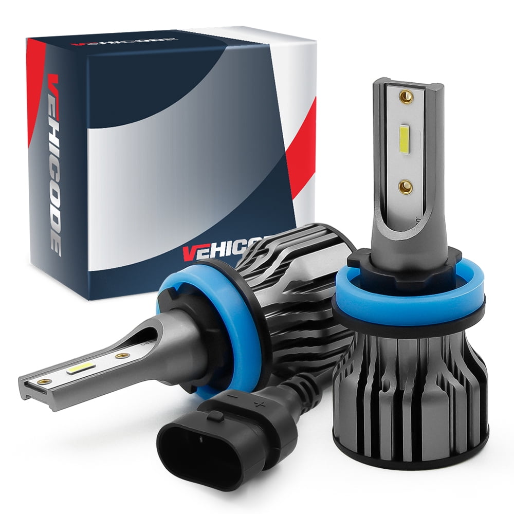 VEHICODE H11 H9 H8 LED Headlight Bulb 6000K White High Low Beam Fog ...