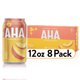 AHA Peach and Honey Sparkling Water, 12 fl oz, 8 Cans - Walmart.com