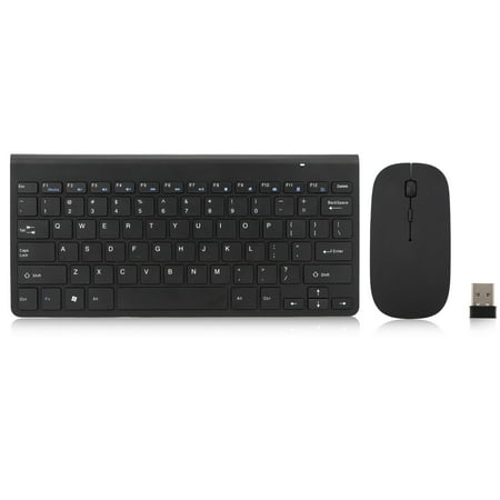 Keyboard Mouse Combo, 78 Keys Modern Black 2.4G Wireless Wireless ...