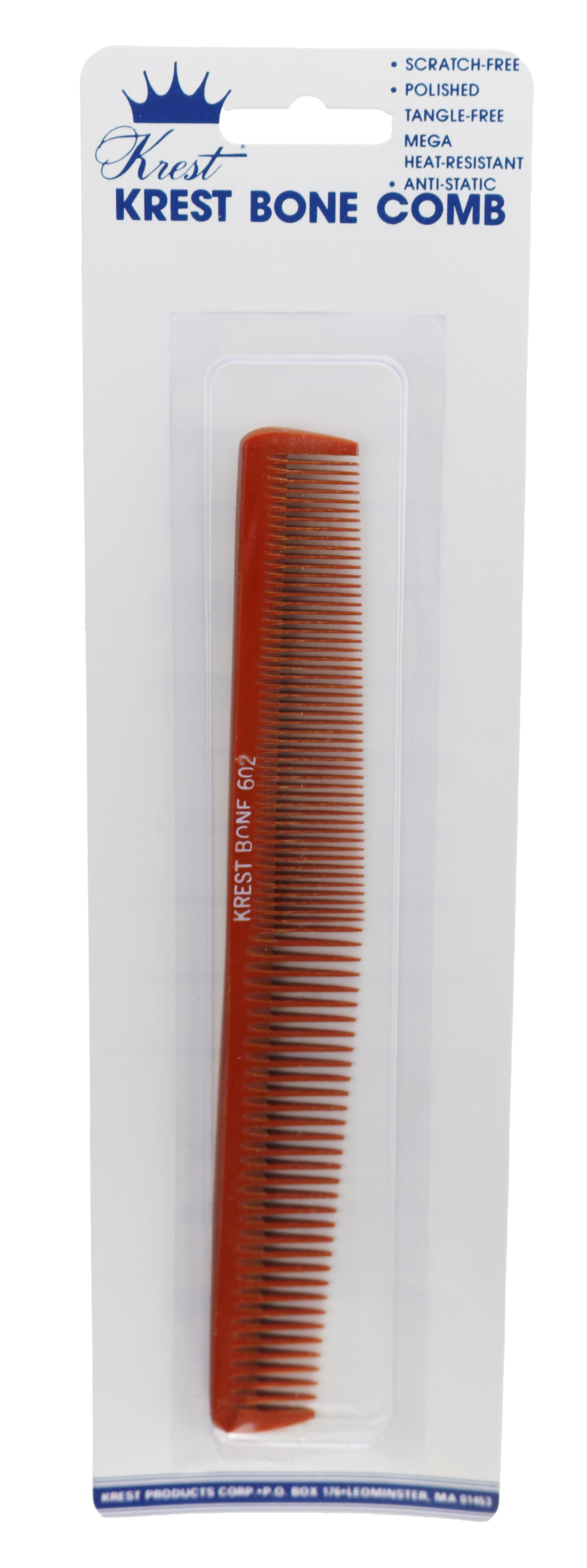 Krest 7 1/4 In. Heat Resistant Dual-Tapering Barber Comb. All Purpose ...