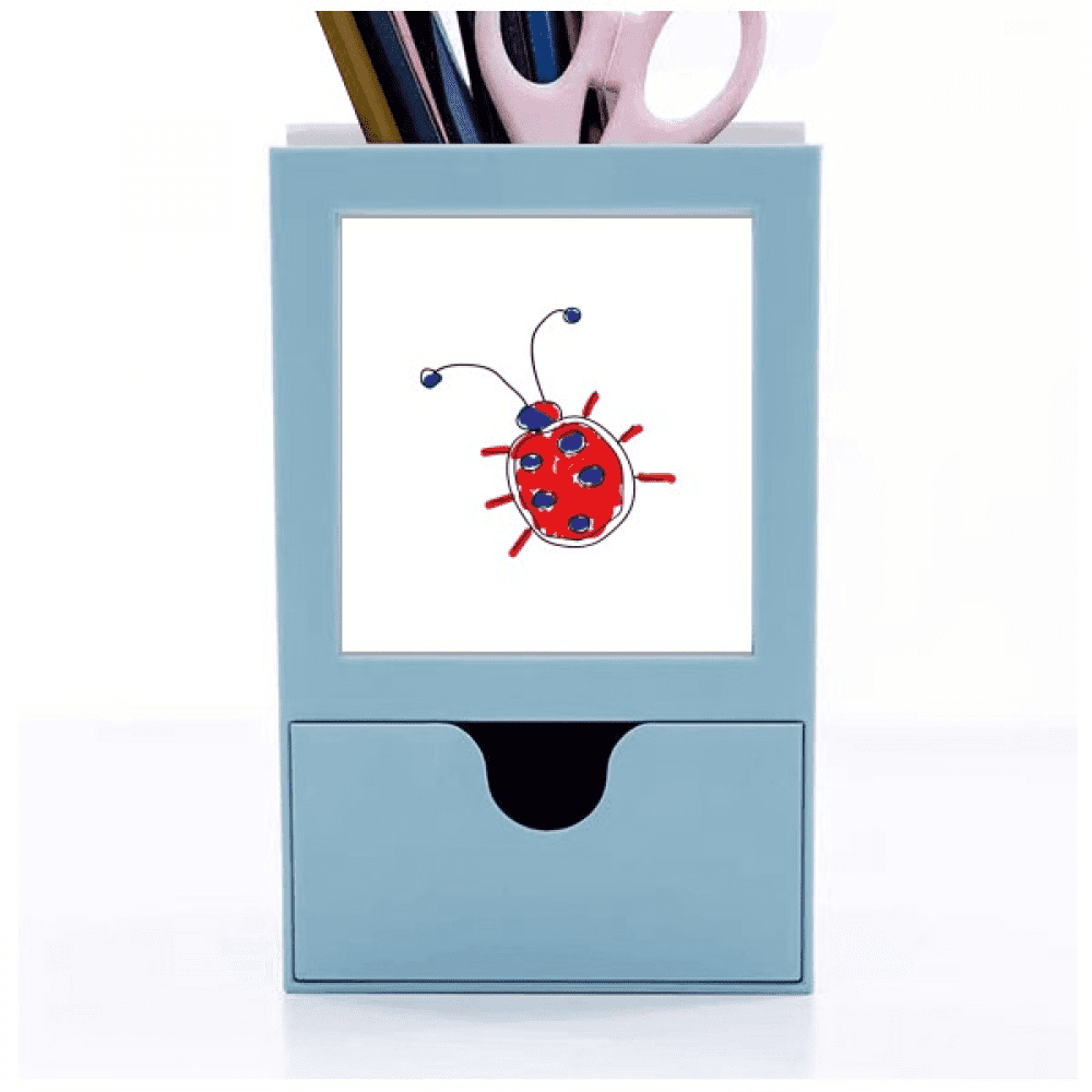 Graffiti Animation Hand Painted Ladybug Desk Supplies Organizer Pen ...