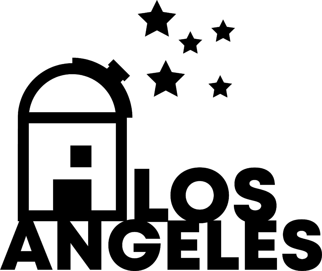 Los Angeles Bold Griffith Observatory Stars Night Sky Telescope Wall ...