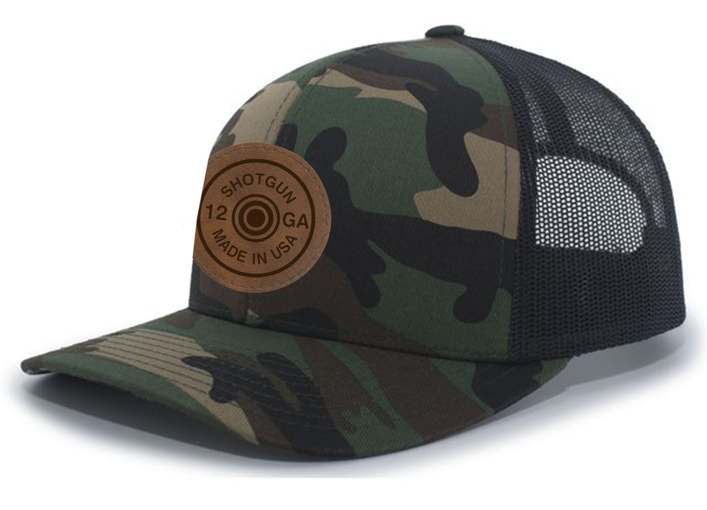 Heritage Pride Shotgun Shell Laser Engraved Leather Patch Mesh Back ...