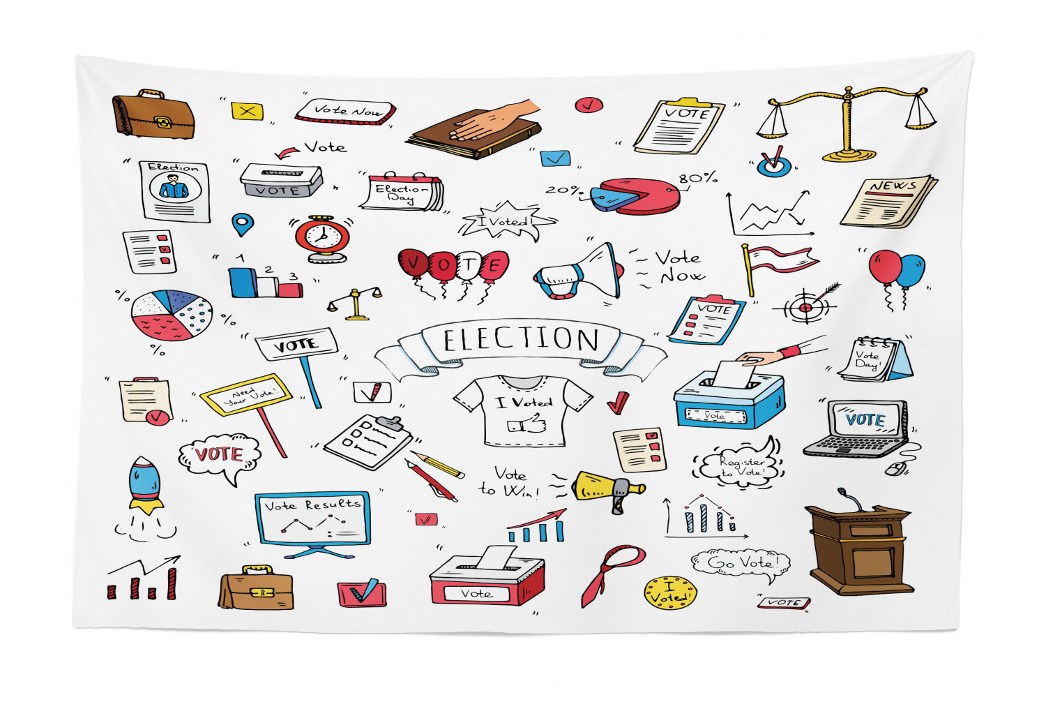 Beer Tapestry, Hand Drawn Brewery Alcohol Pub Beer Mug Bottle Butt ...