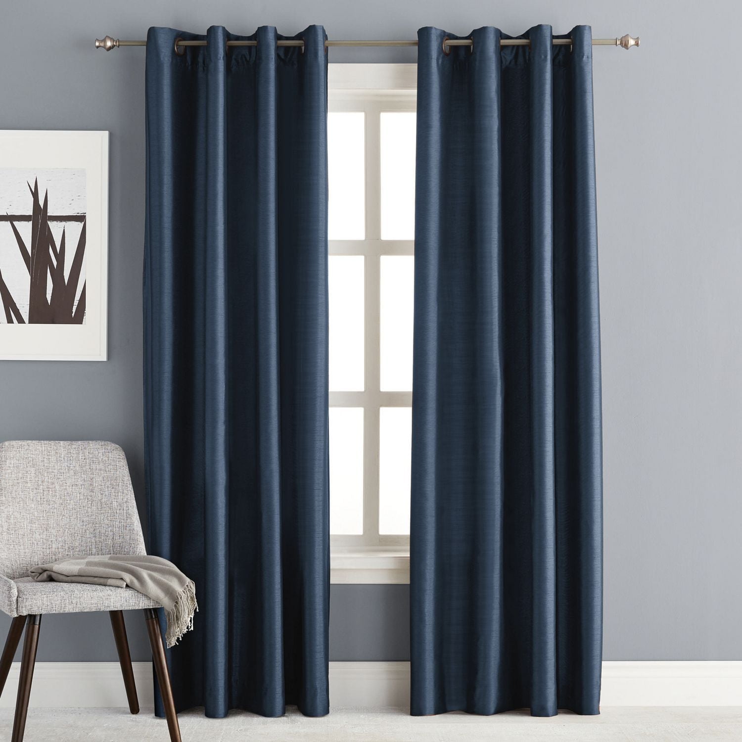 Click here for Hometrends Faux Silk Grommet Room Darkening Window... prices