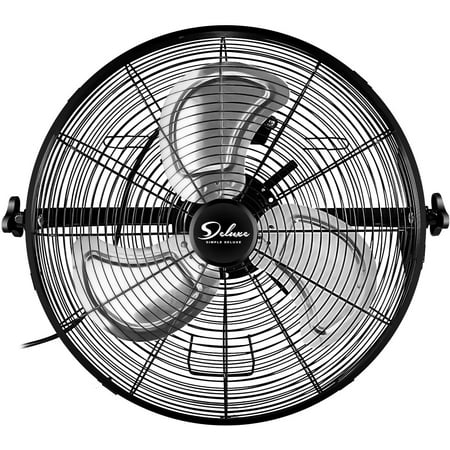 18 Inch Industrial Wall Mount Fan, 3 Speed Commercial Ventilation Metal ...