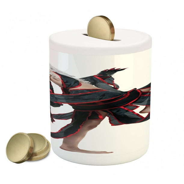 Anime Piggy Bank, Posing Warrior Girl in Manga Style Japanese Culture ...