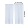 Giunmcul Solid Color Double String Polyester Sheer Curtains Rod Pocket ...