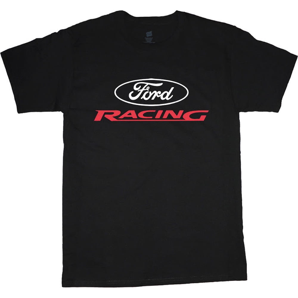 Decked Out Duds - Ford Racing Decal T-shirt Men's Tee Black - Walmart ...