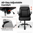 Neo Chair Mid Back Ergonomic Executive PU Leather Chair with Padded ...