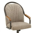 Chromcraft Douglas Swivel Dining Chair In Chestnut And Texture Bronze