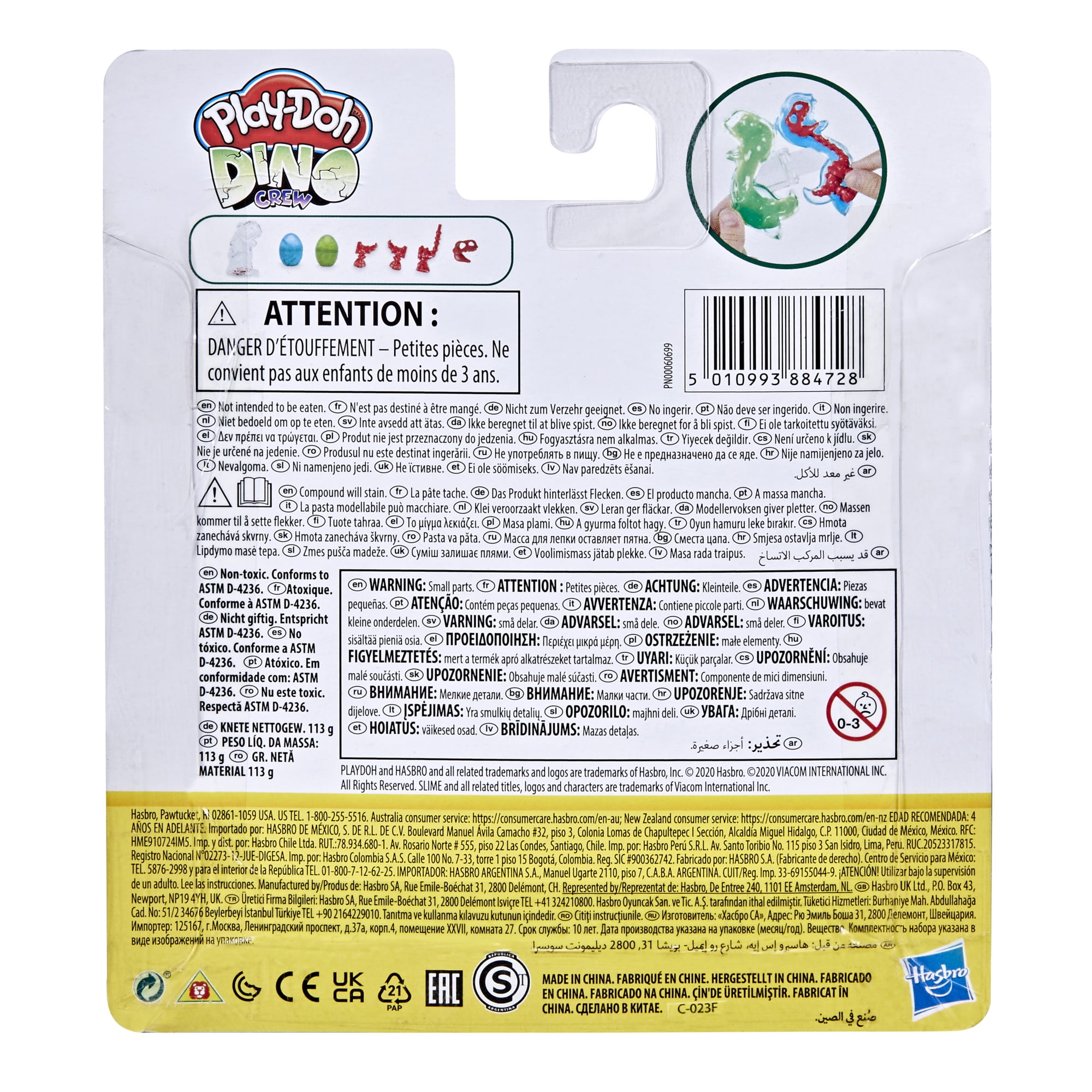 Buy Play-Doh Slime Dino Crew Eggs & Dinosaur Bones Brontosaurus ...