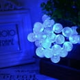 LUCKLED Fairy Solar String Lights, 20ft 30 LED Crystal Globe Ball LED ...