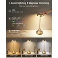 EZVALO Set of 2 Cordless Table Lamps, Rechargeable 6000mAh Battery ...