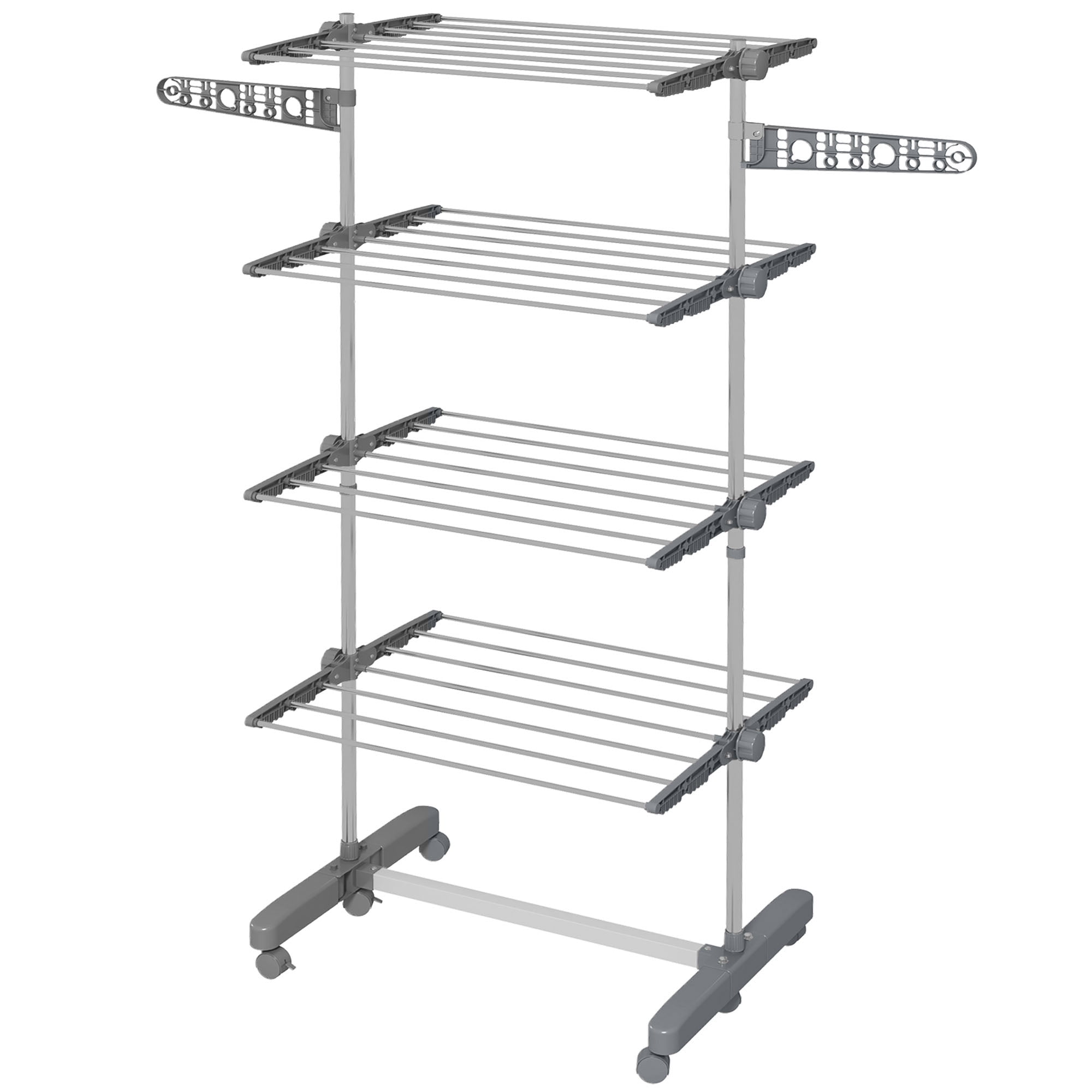 Click here for Homcom 4-Tier Clothes Drying Rack W/ Side Wings Wh... prices
