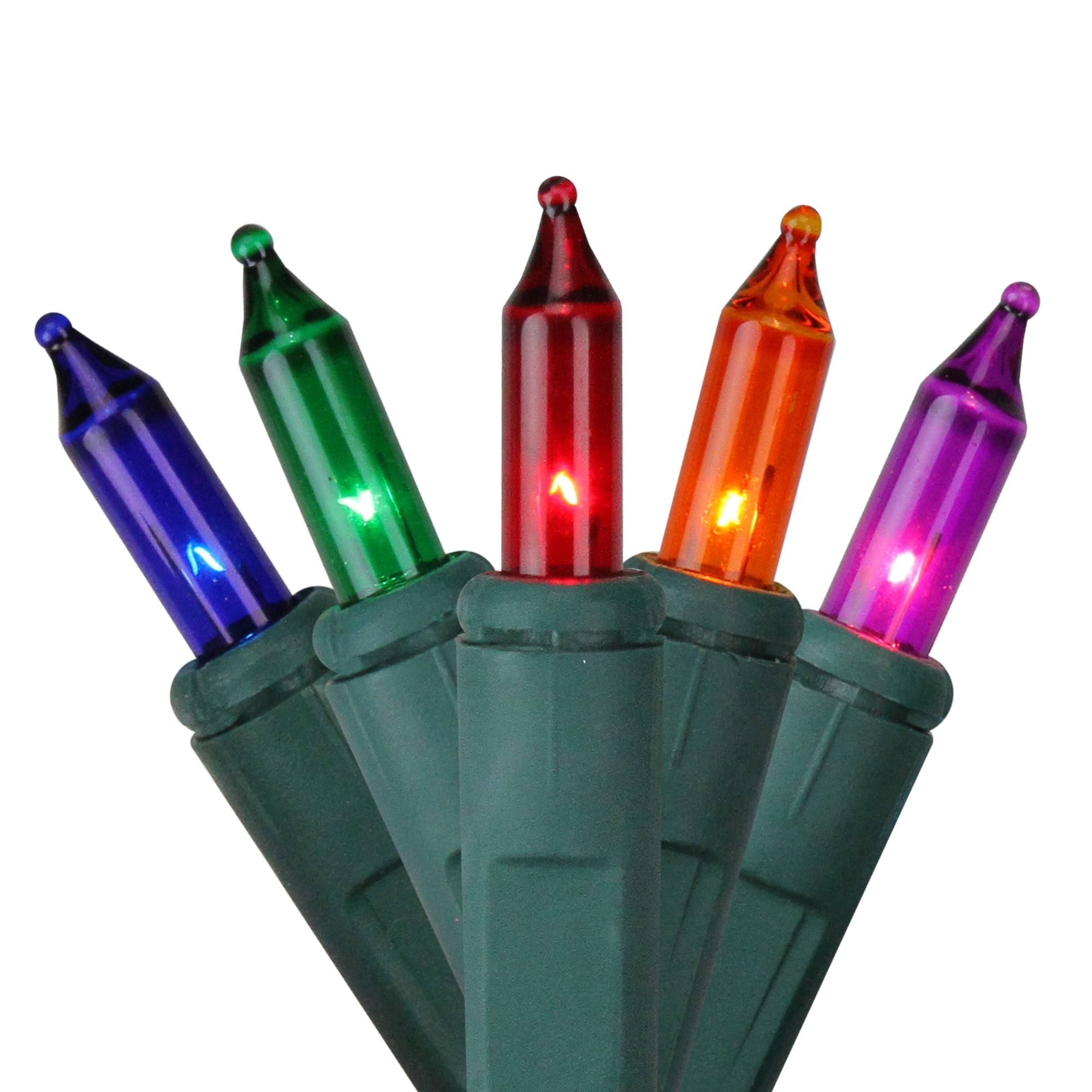 Northlight 10ct Mini String Lights Multi-Color - 7.5' Green Wire ...