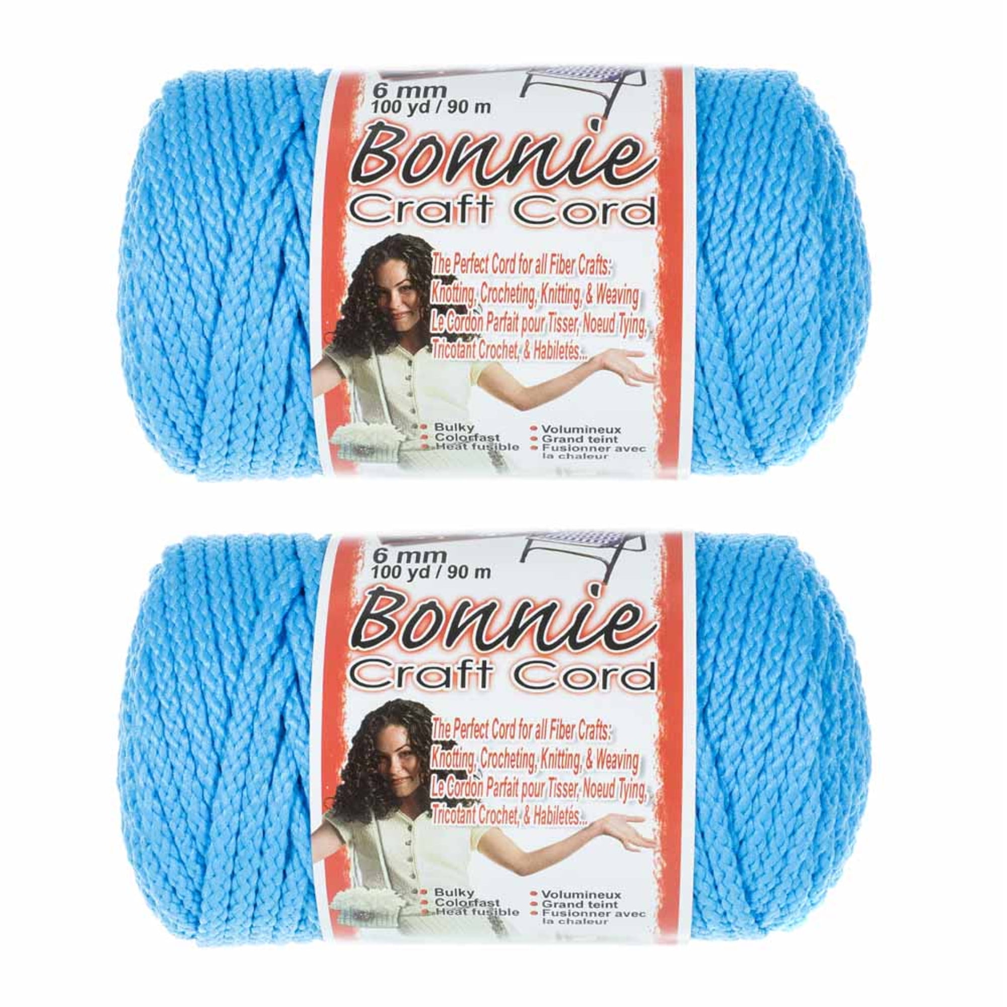 2 Pack Bonnie Macrame Cord - 4mm - 100 yd Lengths - Various Colors ...