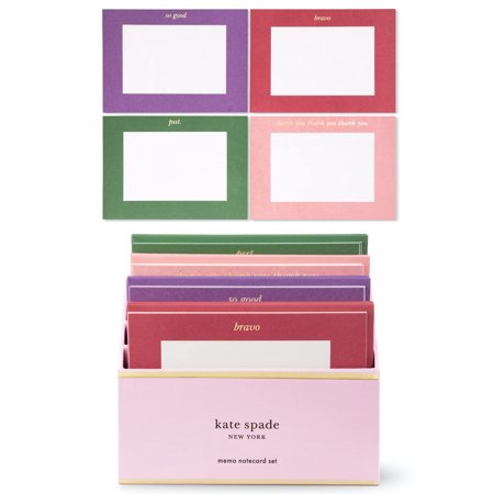 Kate Spade New York 20 Blank Cards and Envelopes, Colorful Memo ...